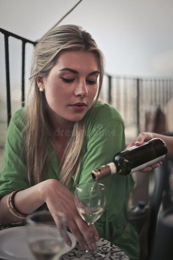 Classy Woman at the Restaurant Stock Image - Image of beautiful ...