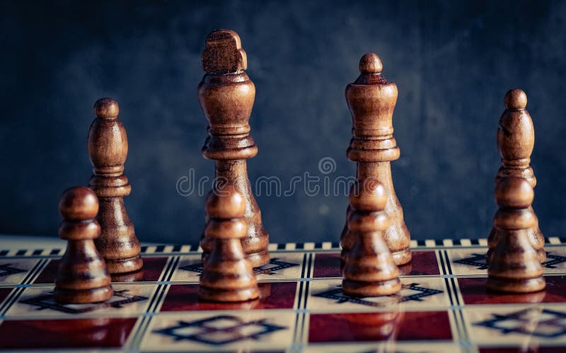 Classy wooden chess stock photo. Image of officer, leader - 175951832