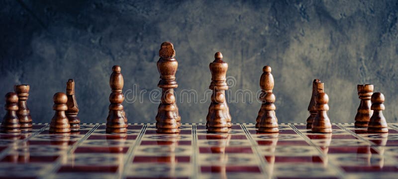 Classy wooden chess stock image. Image of party, leader - 173888839