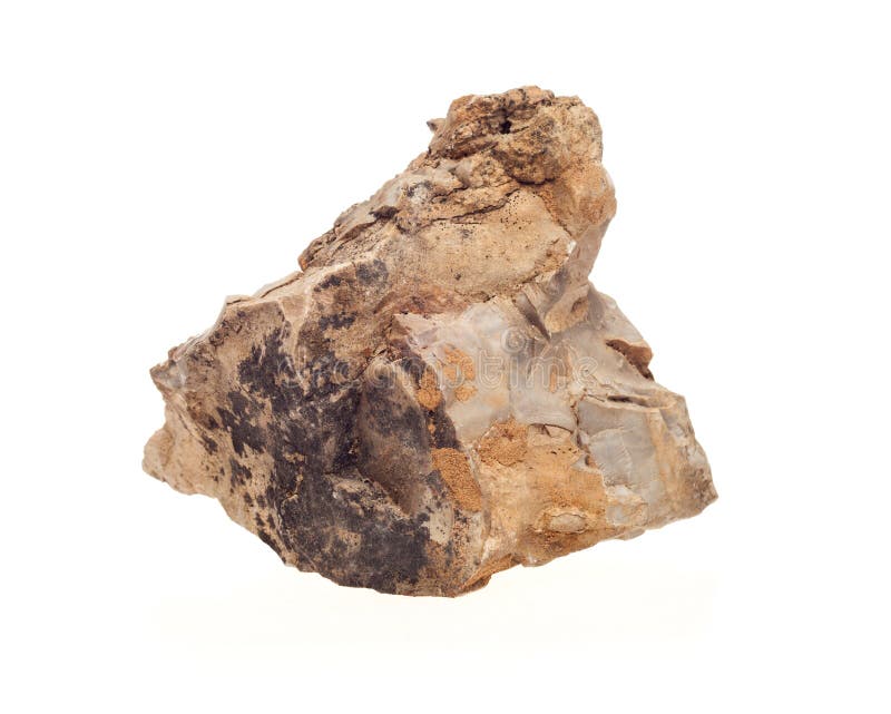 Clastic Limestone on White Background Stock Image - Image of rock ...