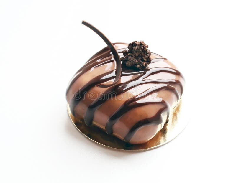 Classy Square Coffee and Chocolate Mousse Dessert Stock Photo - Image ...