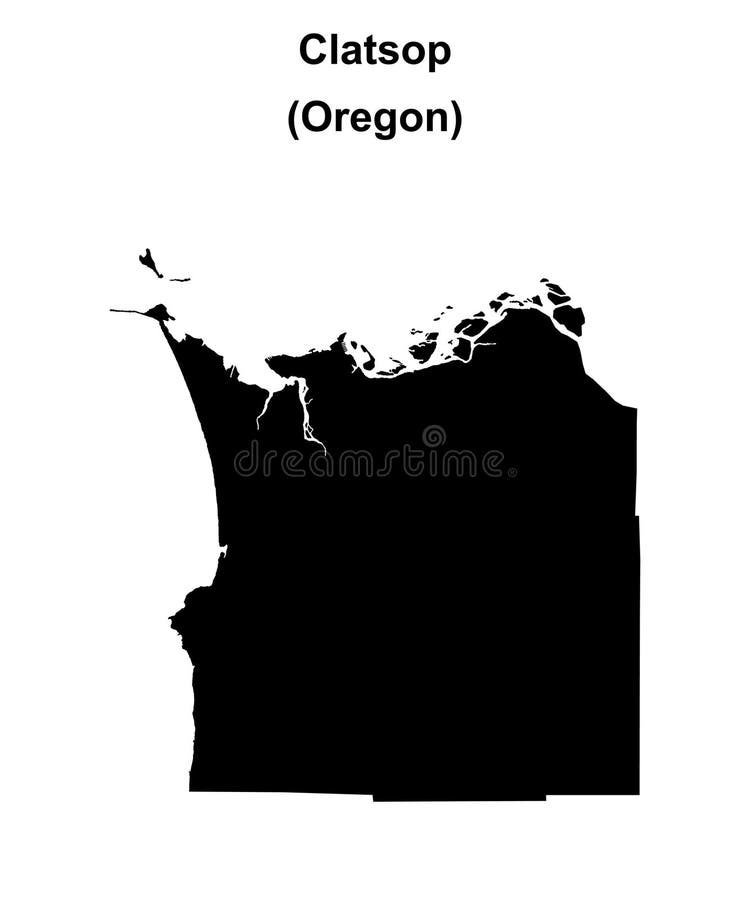 Clatsop Outline Map Stock Illustrations – 9 Clatsop Outline Map Stock ...