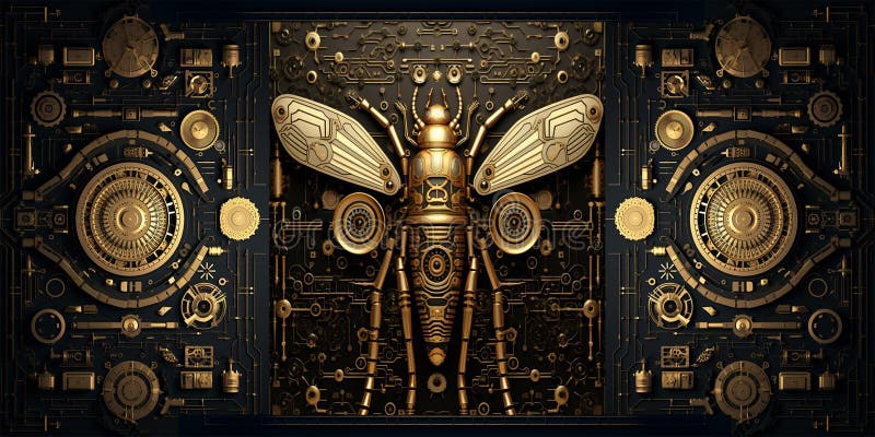 The Clattering Fly Has a Gilded Belly. Stock Image - Image of light ...