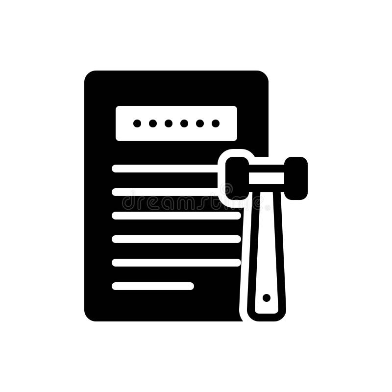 Black Solid Icon for Clause, Fragment and Section Stock Vector ...