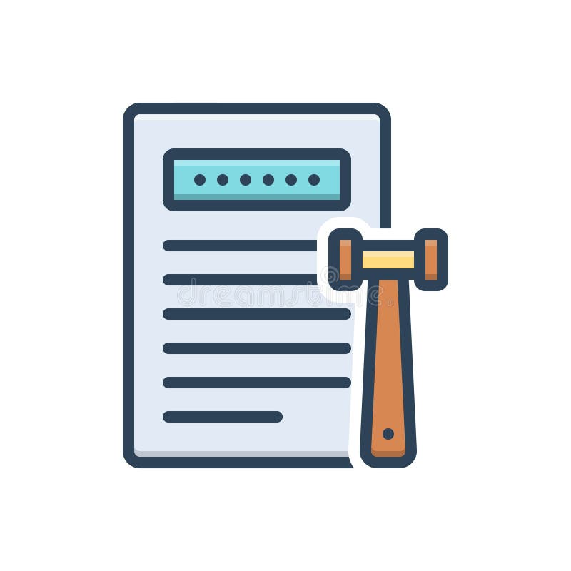 Color Illustration Icon for Clause, Fragment and Auction Stock ...