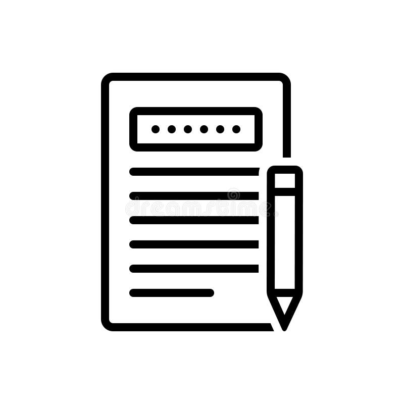 Black Line Icon for Clause, Section and Paragraph Stock Vector ...