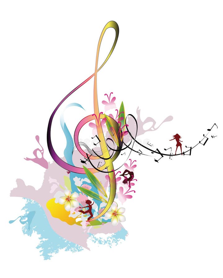 Clave De Sol Abstrata Da Aquarela Ilustração do Vetor - Ilustração de ...