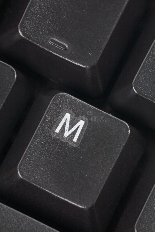 Letra M en el teclado imagen de archivo. Imagen de inicial - 42734033