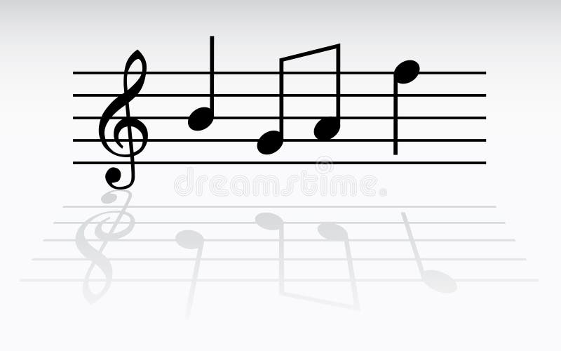 Clave y notas de G stock de ilustración. Ilustración de sonata - 28600542