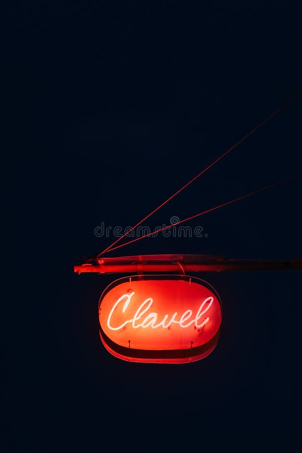 Clavel Sign at Night in Baltimore, Maryland Editorial Stock Photo ...