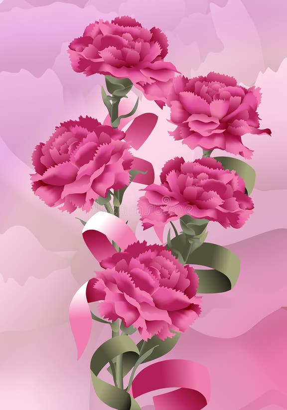 Claveles de Rose ilustración del vector. Ilustración de cubo - 22150365