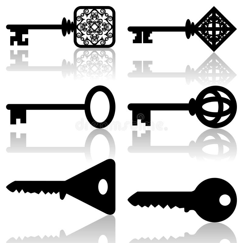 Claves ilustración del vector. Ilustración de decorativo - 23447675