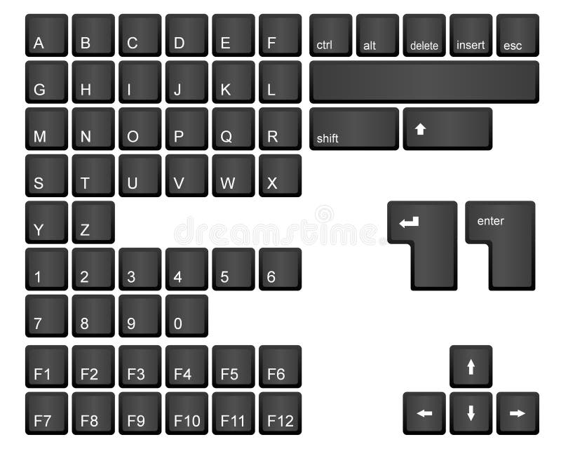 Claves de teclado ilustración del vector. Ilustración de numérico ...