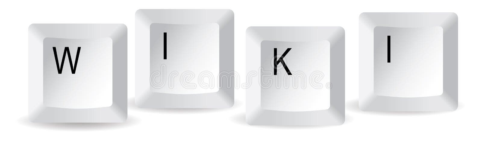 Teclado de Wiki stock de ilustración. Ilustración de conocimiento ...