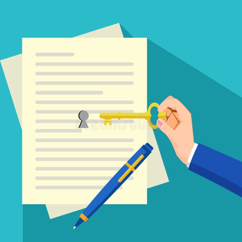 Claves Y Documentos. El Concepto De Descifrar El Documento Ilustración ...