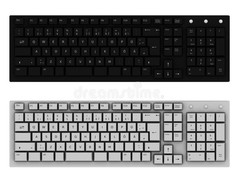 Clavier 3D illustration stock. Illustration du peint, dessin - 3658590