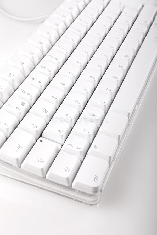 Clavier d'ordinateur blanc image stock. Image of détail - 29564219