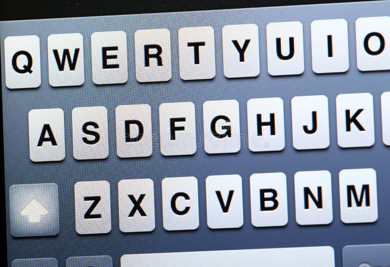 Clavier QWERTY Sur Le Comprimé Photo stock - Image du portable ...