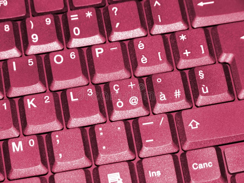 Clavier rose image stock. Image du portable, lettre, ordinateur - 2466761