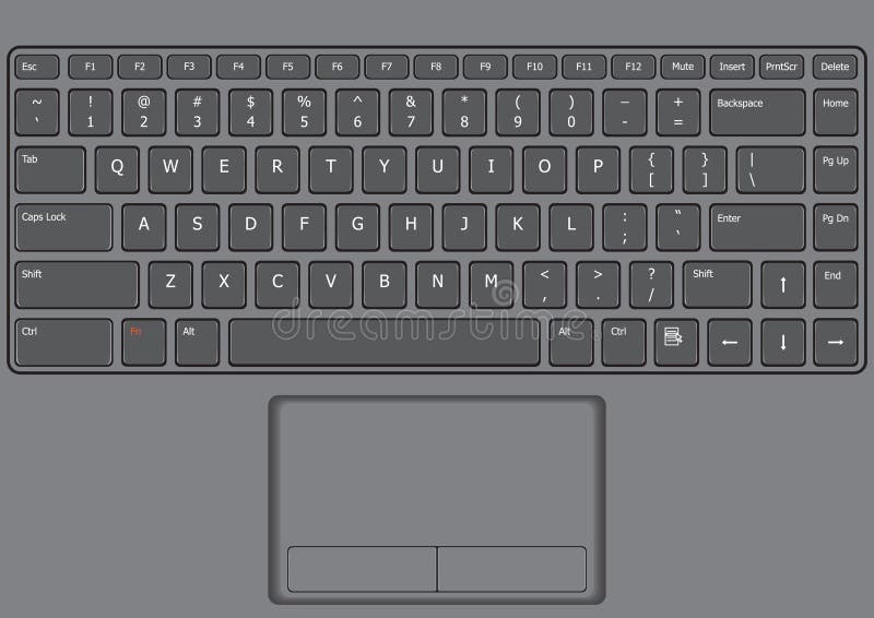 Clavier USA D'ordinateur Portable Illustration de Vecteur ...