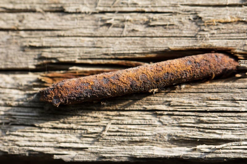 Clavo Oxidado En Madera Macro Foto de archivo - Imagen de clavo, macro ...