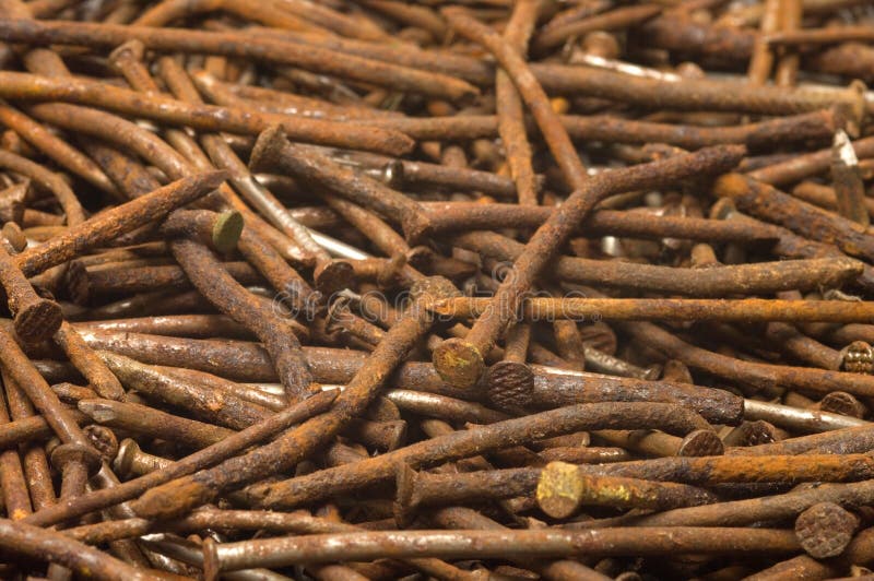 Clavos oxidados. imagen de archivo. Imagen de hierro - 15472113