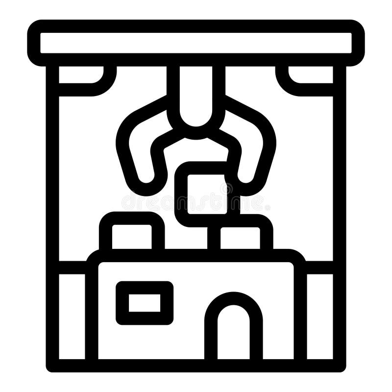 Claw Crane Arcade Game Machine Trying To Grab a Prize Stock ...