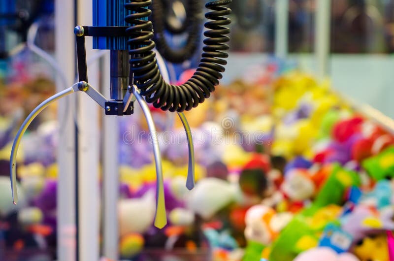 A Claw Crane Game Machine with Toys Stock Image - Image of play, claw ...
