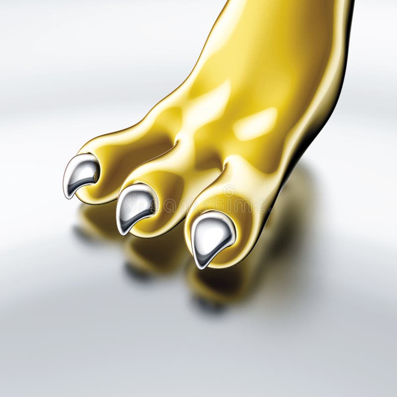 Claw gold stock illustration. Illustration of claw, forepaw - 13766010