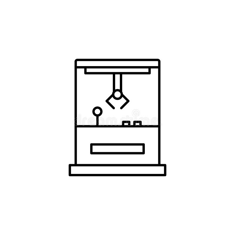 Carnival Toy Claw Crane Arcade Machine Different Style Icons Stock ...