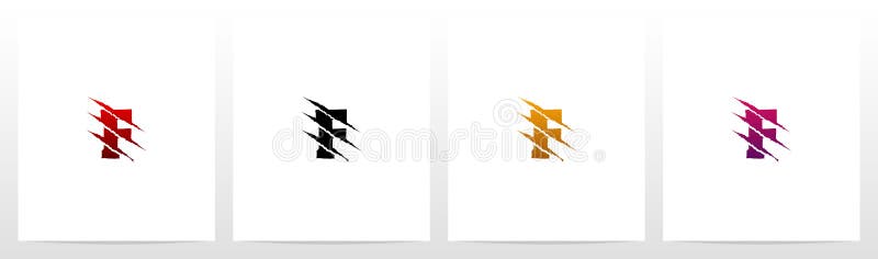 Claw Marks on Letter Logo Design F Stock Vector - Illustration of ...