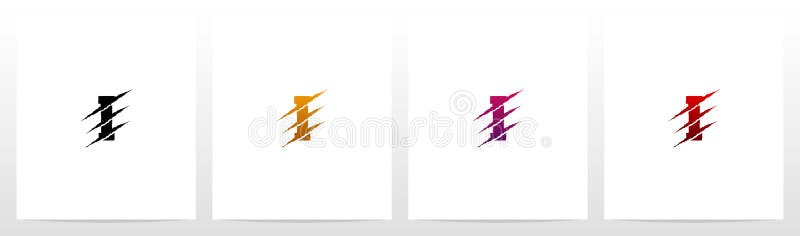 Claw Marks on Letter Logo Design I Stock Vector - Illustration of marks ...