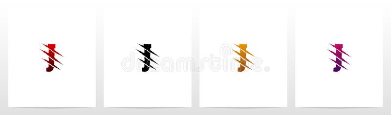Claw Marks on Letter Logo Design J Stock Vector - Illustration of leave ...