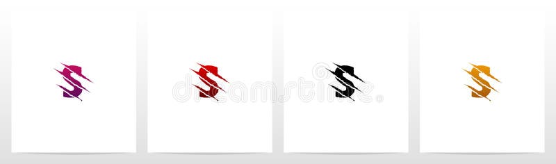 Claw Marks on Letter Logo Design S Stock Vector - Illustration of sharp ...