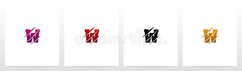 Claw Marks on Letter Logo Design W Stock Vector - Illustration of ...