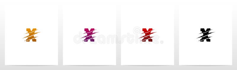 Claw Marks on Letter Logo Design X Stock Vector - Illustration of ...