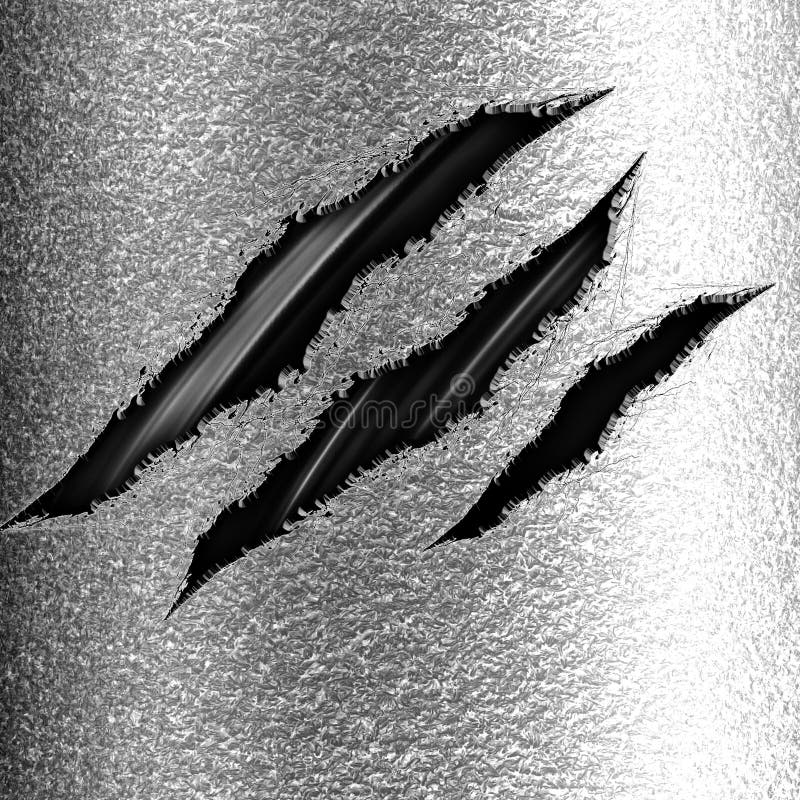Claws Scratches Marks on Rusty Metal Plate Stock Photo - Image of punk ...