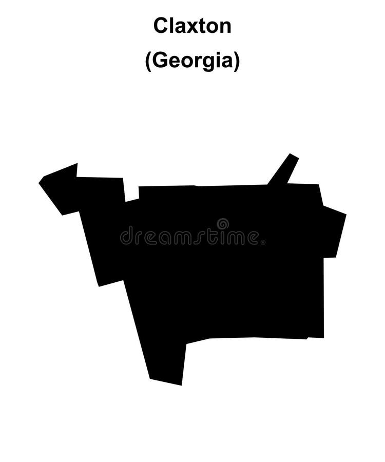 Claxton outline map stock vector. Illustration of tourism - 387020747