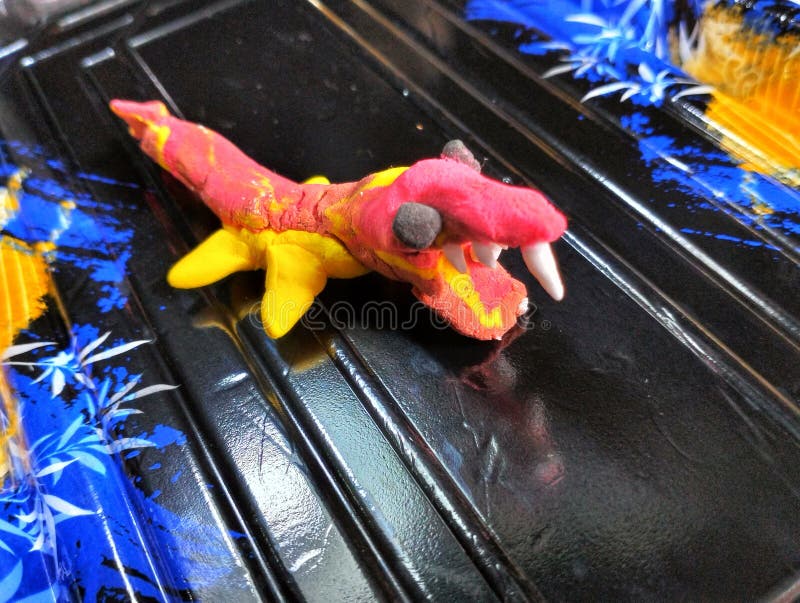 Clay Art in the Shape of a Snake Stock Photo - Image of snake, yellow ...