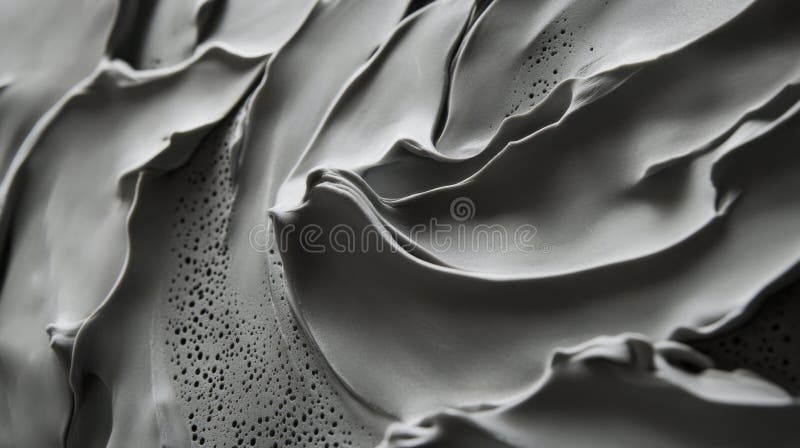 Clay Being Molded into Waves in a Sculpting Workshop Showcasing ...