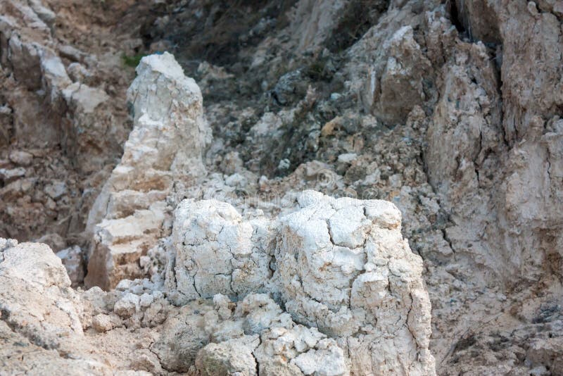 Clay at the Bottom of the Quarry Stock Photo - Image of mining, mineral ...