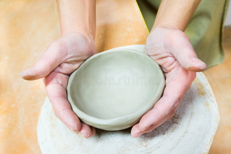 Clay bowl stock photo. Image of pottery, clay, hobby - 76916916