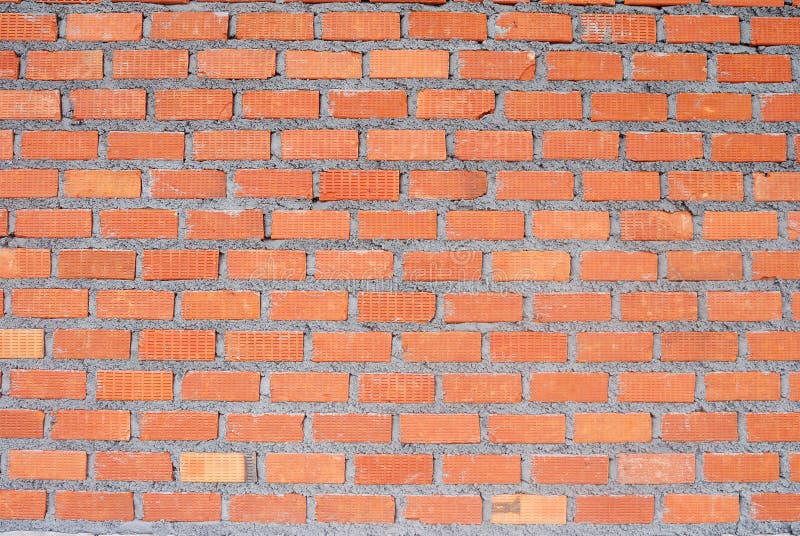 Clay brick wall stock image. Image of closeup, design - 25951711