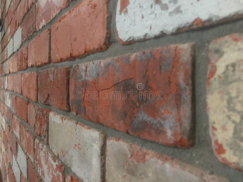 Clay brick wall partial stock image. Image of backdrop - 132137975