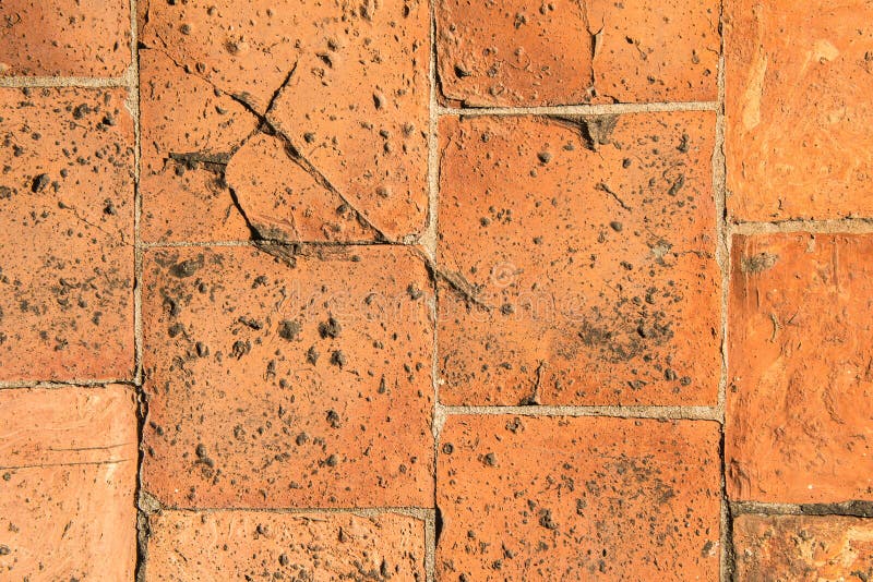 Clay Bricks Soil Red Pavement Stock Image - Image of orange, texture ...