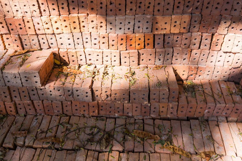Clay Bricks Used for Construction Stock Photo - Image of heavy, group: 386622658
