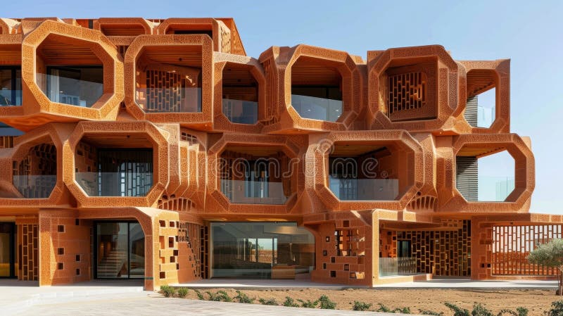 A Clay Building Resembling a Giant Puzzle Assembled Using Interlocking ...