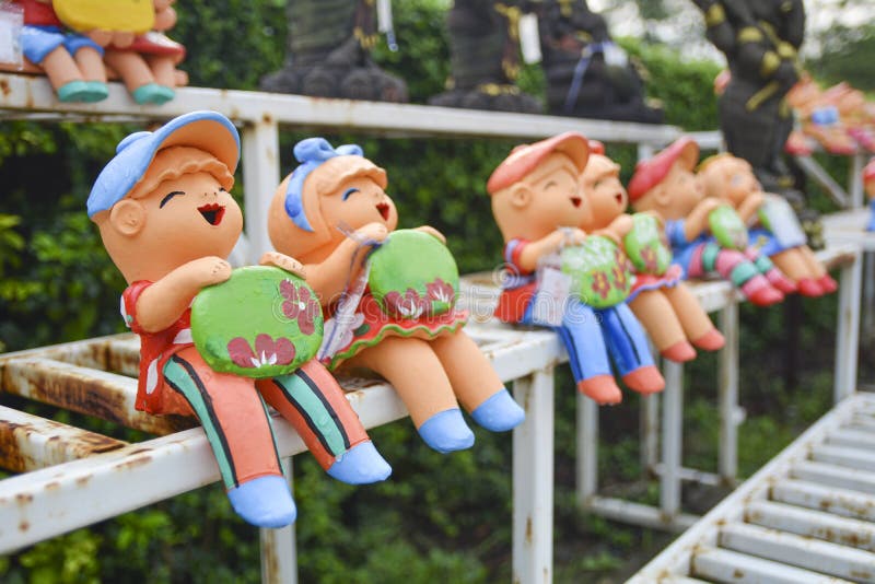Clay Children Holding Sign Boards Stock Image - Image of architecture ...