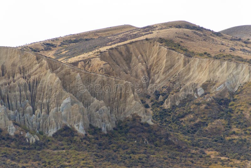 Clay Cliffs in Omarama stock image. Image of scenic - 324835811