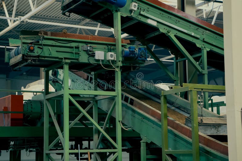 Clay Conveyor Line for Brick Production Stock Photo - Image of drying ...